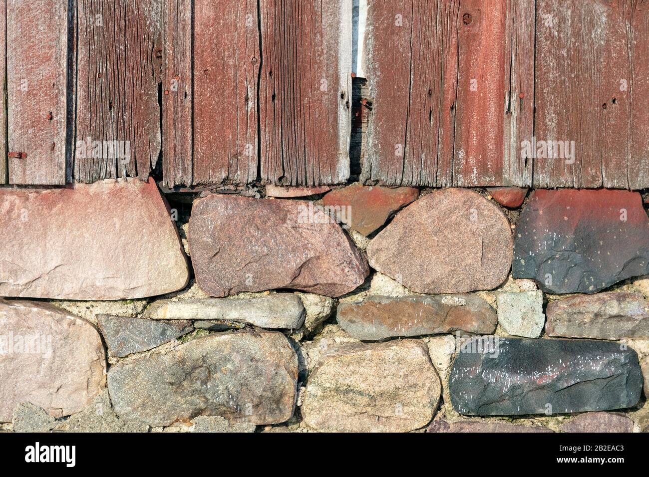 Foundation of old barn, Farm, Indiana, USA, by James D Coppinger ...