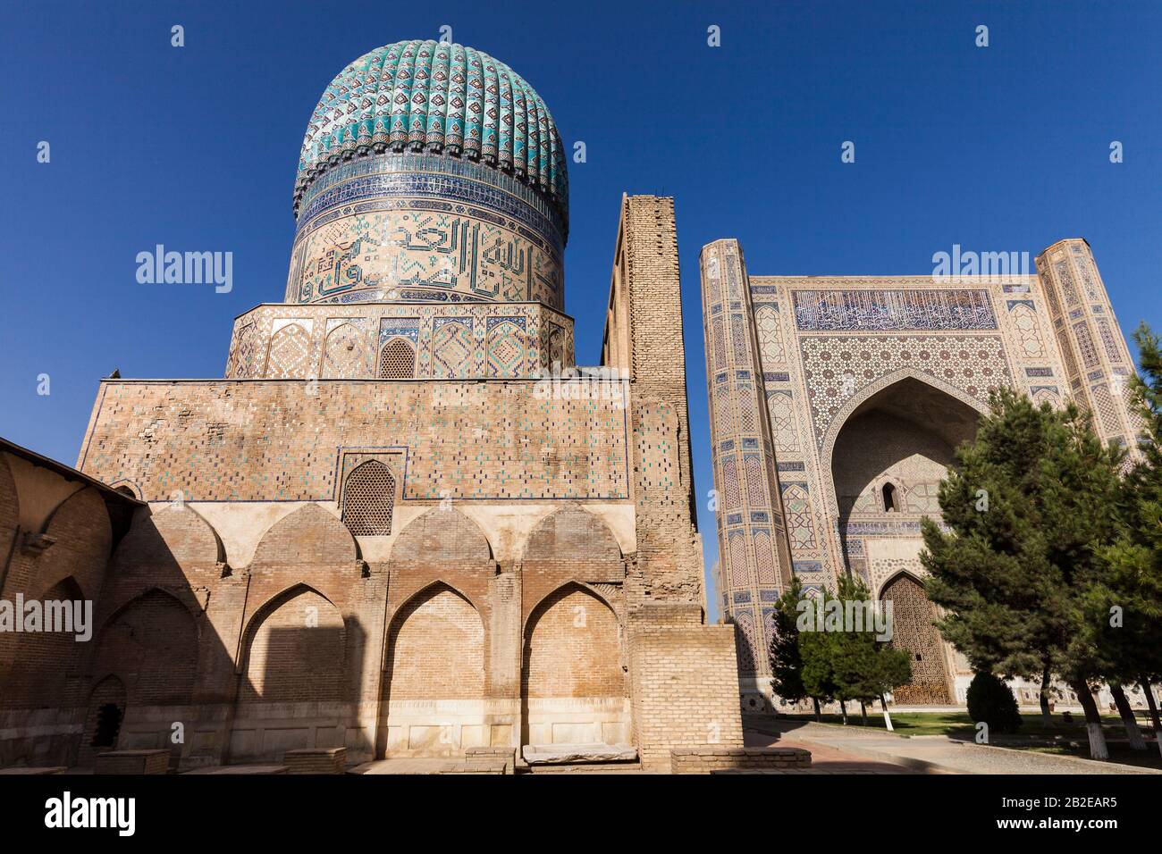 Iwan, is Islamic hall, at courtyard of Bibi Khanym Mosque, Bibi Khanum ...