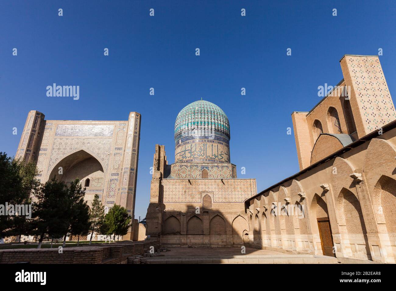 Iwan, is Islamic hall, at courtyard of Bibi Khanym Mosque, Bibi Khanum ...