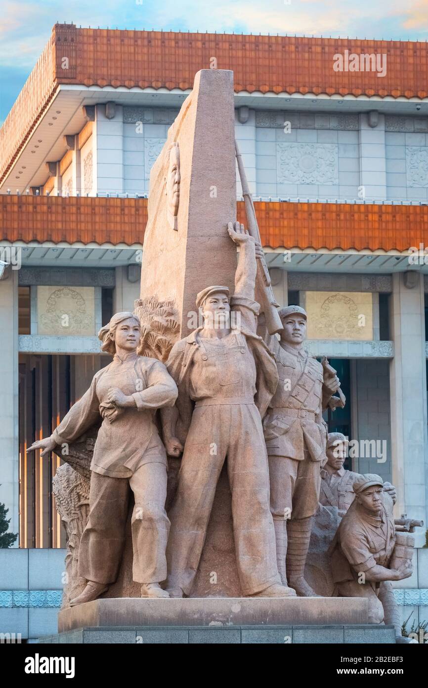 Beijing, China - Jan 17 2020: Monument's of people at Memorial Hall of ...