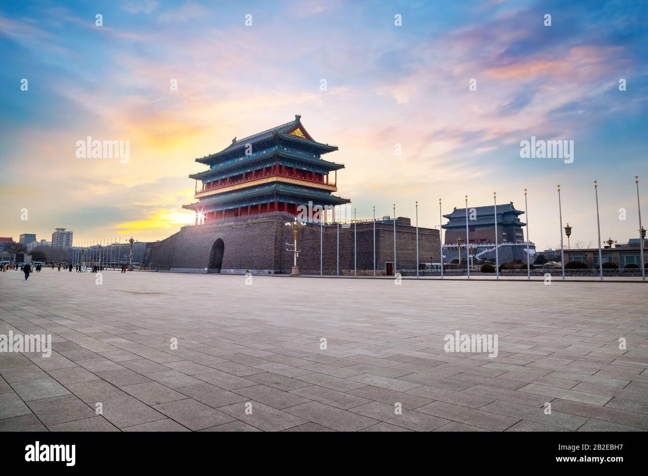 Beijing, China - Jan 17 2020: Qianmen or Zhengyangmen Gate, first built ...