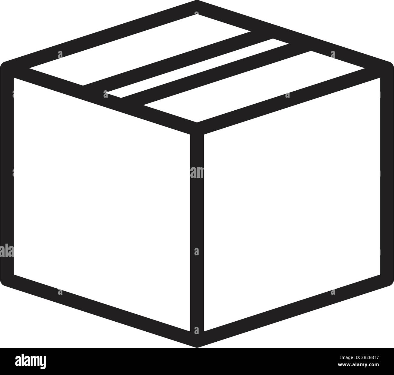 Packaging cardboard box icon template black color editable. Packaging ...