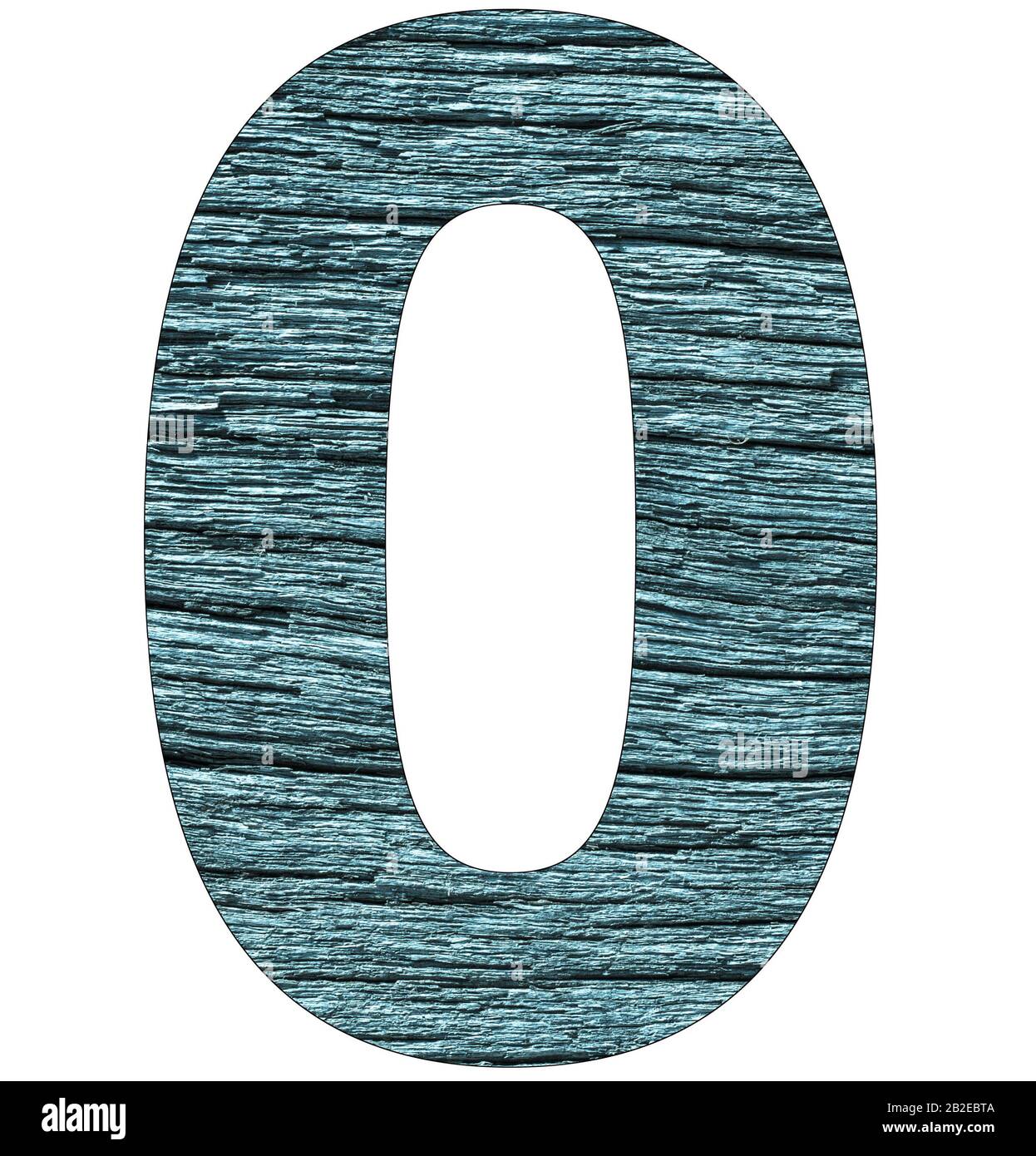 number 0 on wooden background with blue tone Stock Photo - Alamy