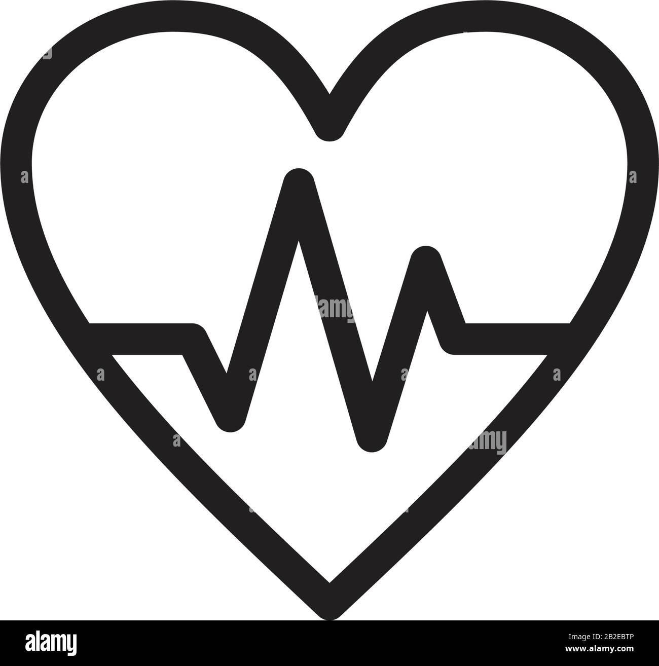 Heart icon template black color editable. Heart icon symbol Flat vector ...