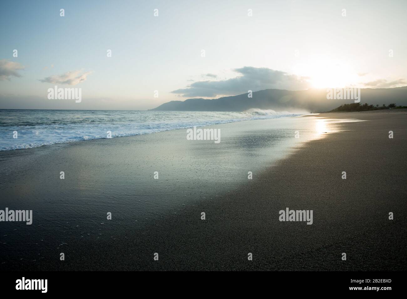Peaceful sunrise on a beach in the Philippines Stock Photo - Alamy