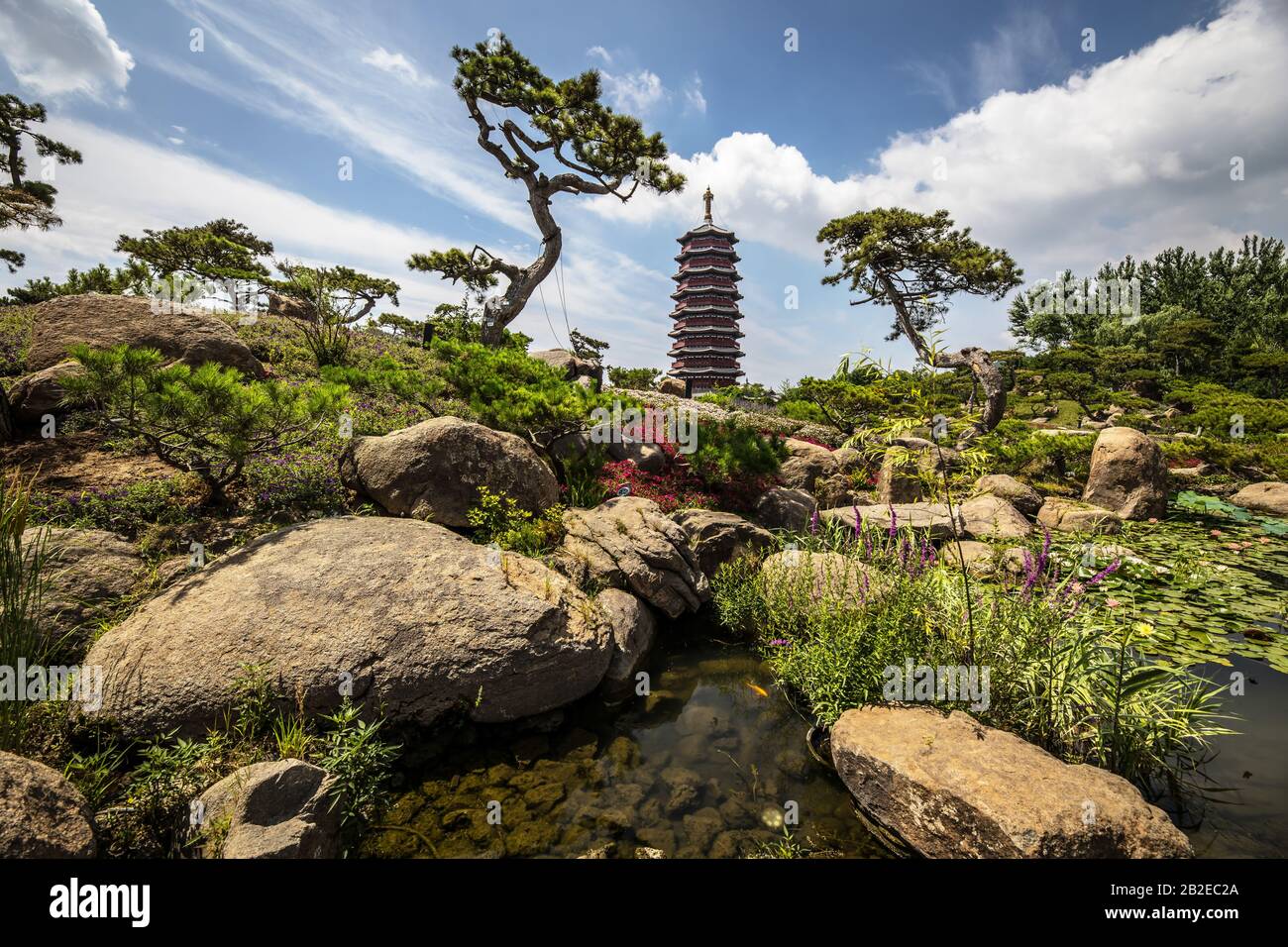 Traditional Chinese City Garden Park close-up photo Stock Photo - Alamy