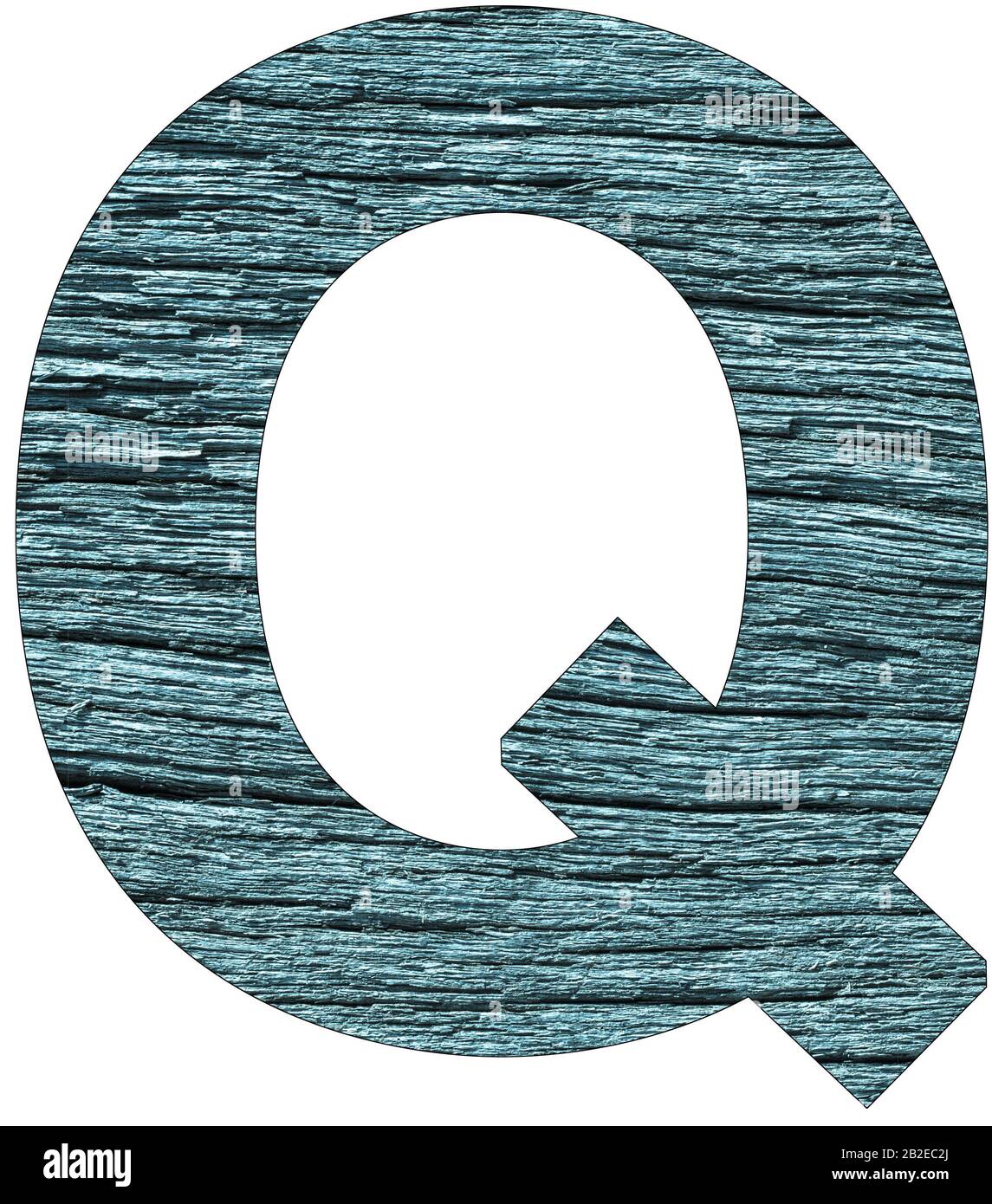 Letter Q of the alphabet, with wood texture in blue color Stock Photo ...