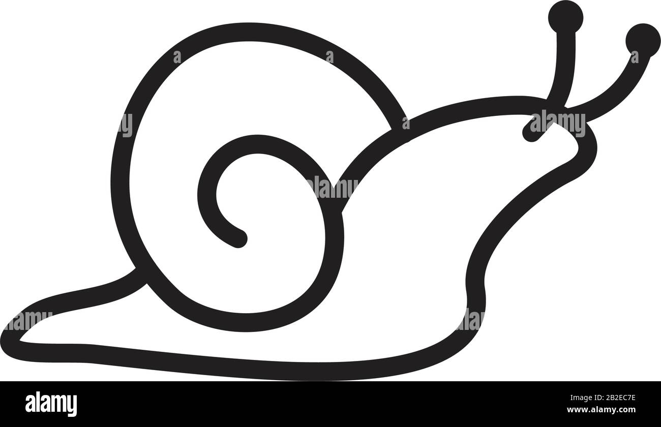 Snail icon template black color editable. Snail icon symbol Flat vector ...