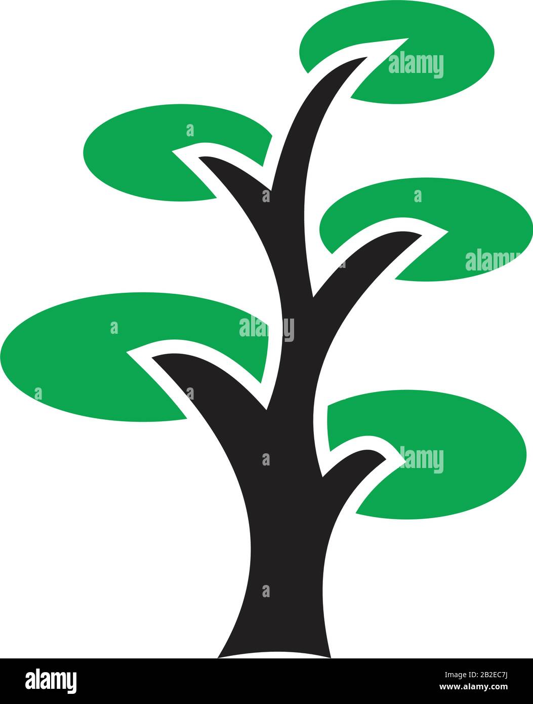 Tree icon template black color editable. Tree icon symbol Flat vector ...