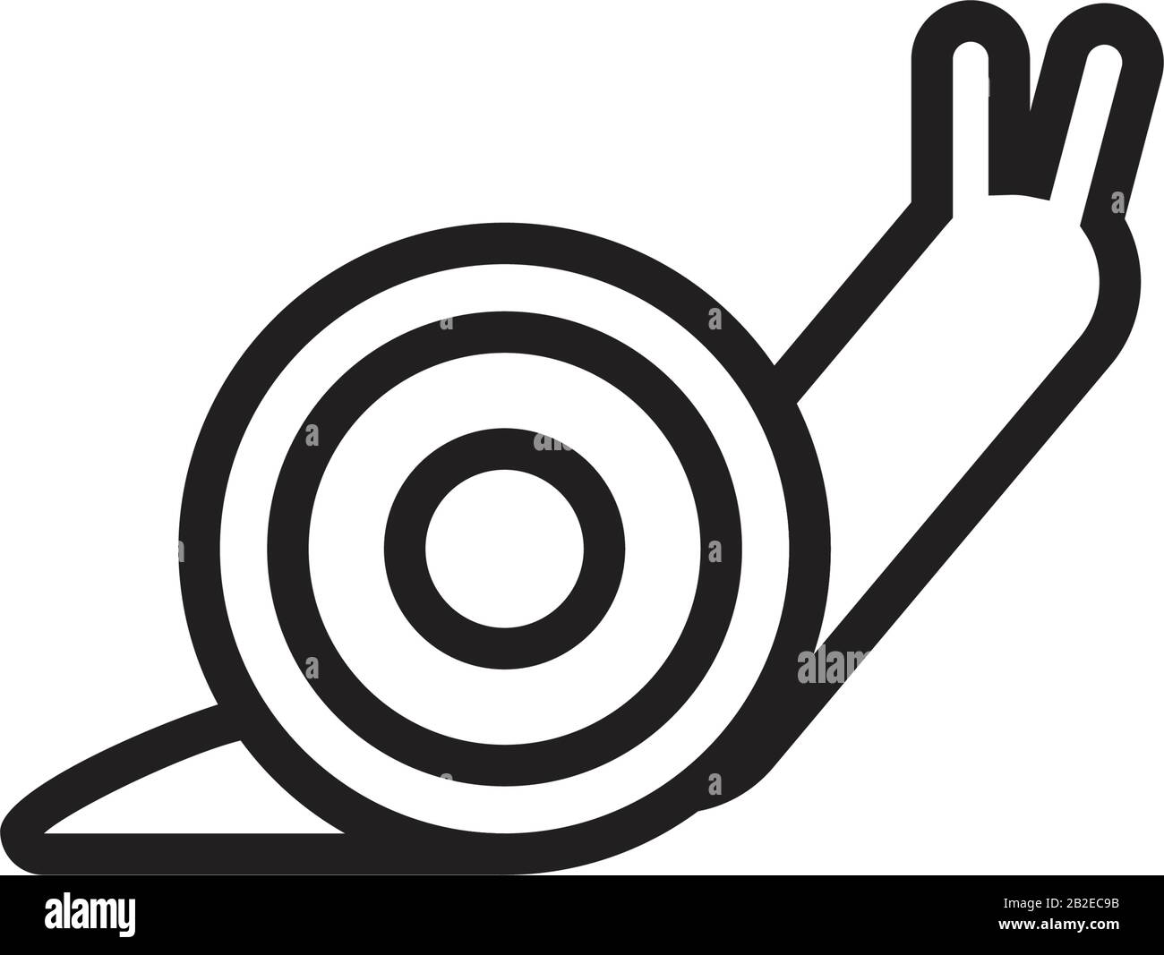 Snail icon template black color editable. Snail icon symbol Flat vector ...