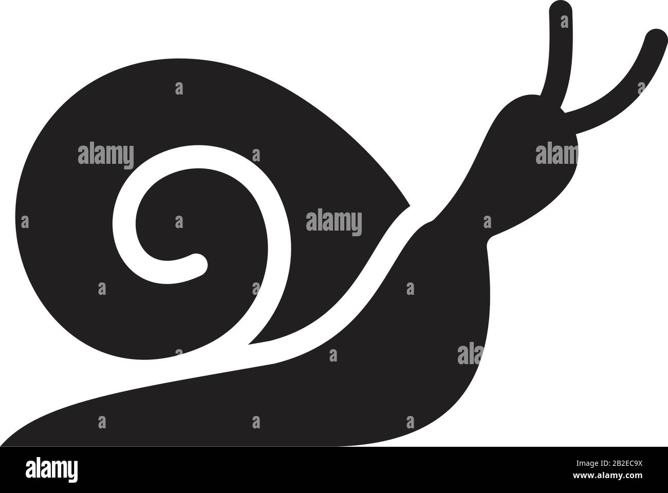 Snail icon template black color editable. Snail icon symbol Flat vector ...