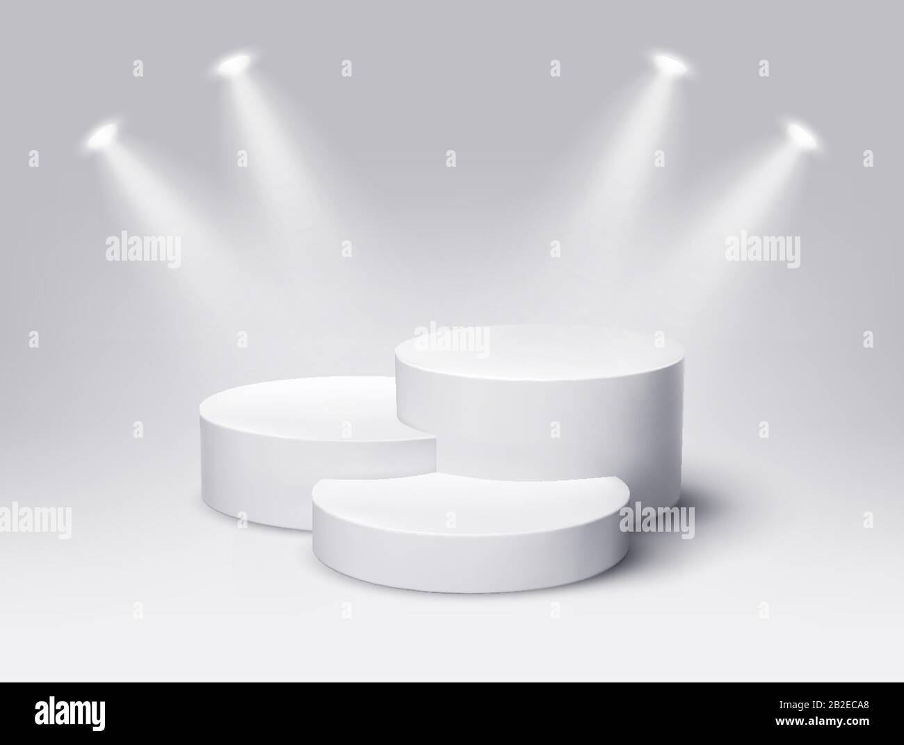 Round empty podium. Award ceremony concept. Stage backdrop. Vector ...