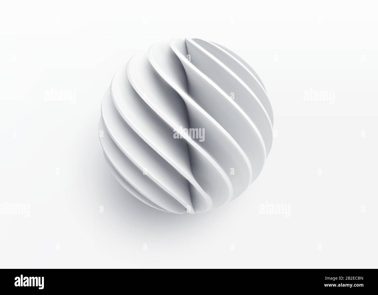 Paper cut 3d realistic layered sphere. Concept design element for ...