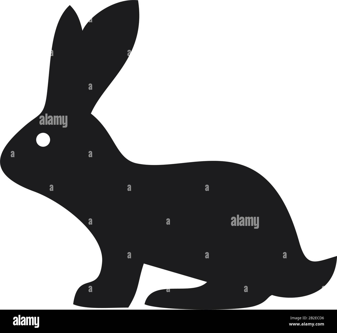 Bunny icon template black color editable. Bunny icon symbol Flat vector ...