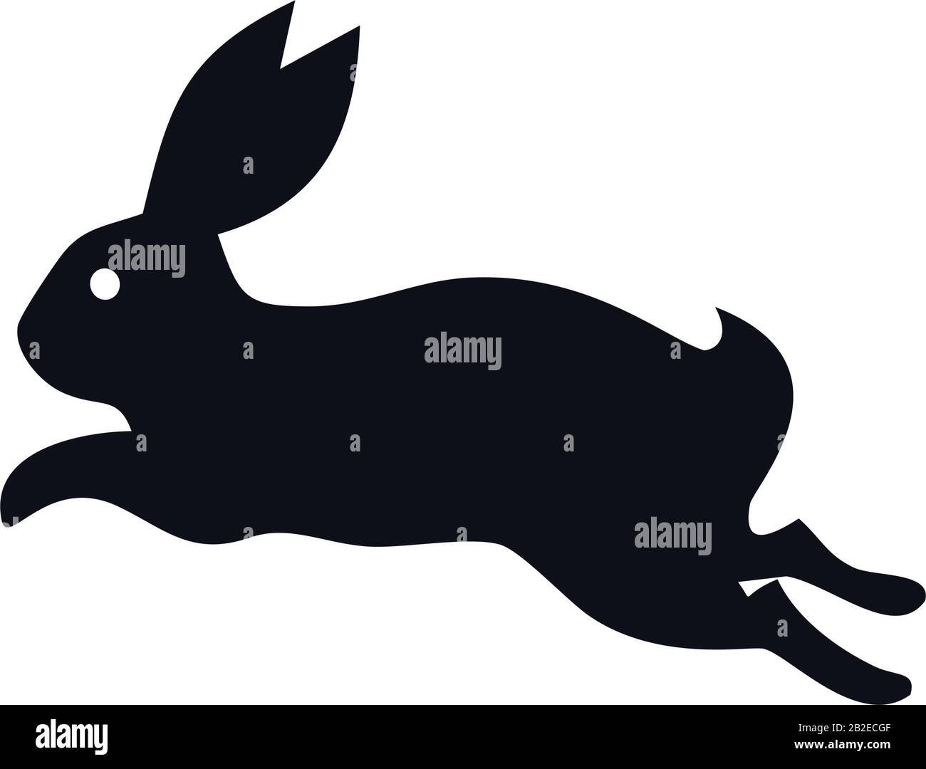 Bunny icon template black color editable. Bunny icon symbol Flat vector ...