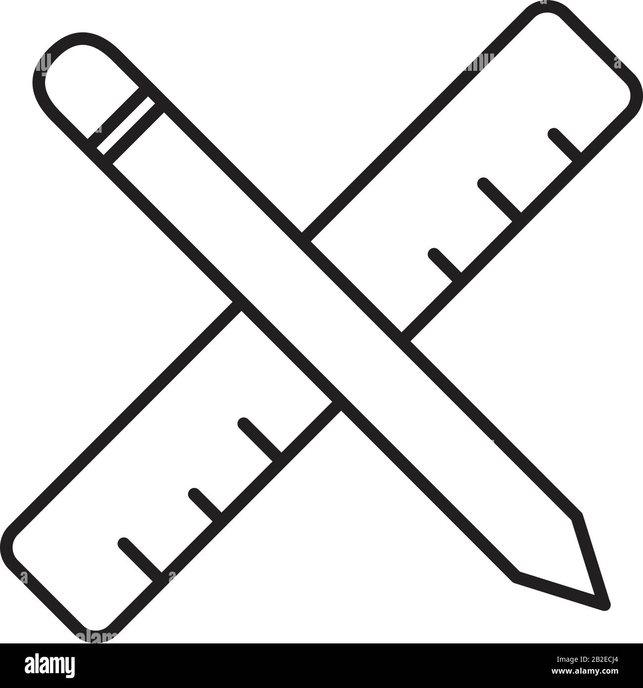 Pencil and ruler icon template black color editable. Pencil and ruler ...