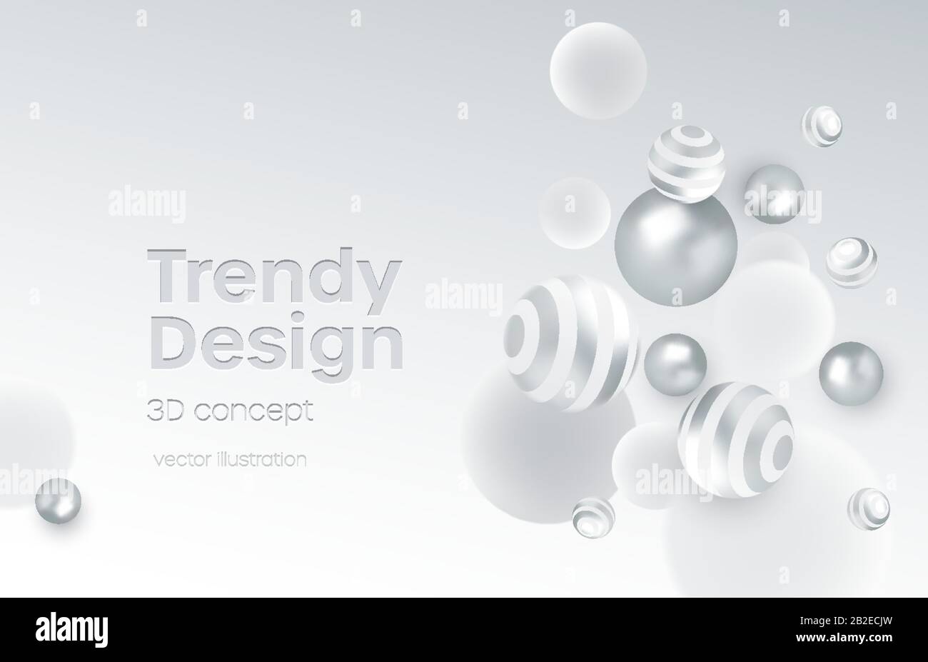 Vector 3d realistic silver Stock Vector Images - Alamy