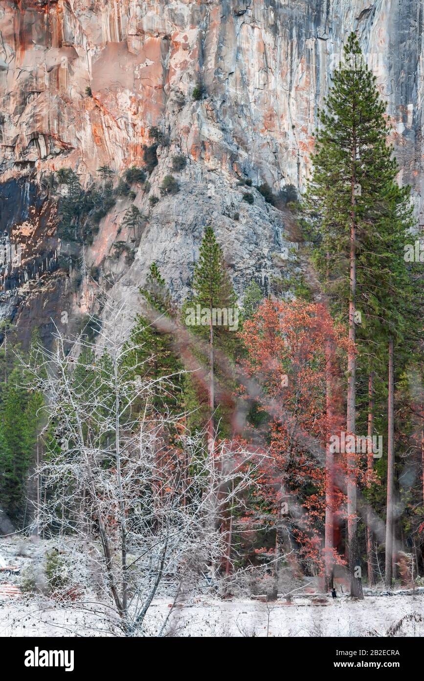 Beautiful view from the Valley of Yosemite National Park Winter ...