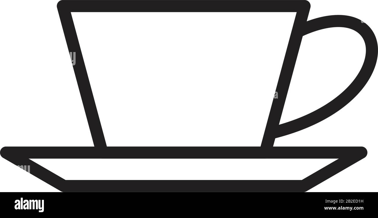 Coffee cup and glass icon template black color editable. Coffee cup and ...