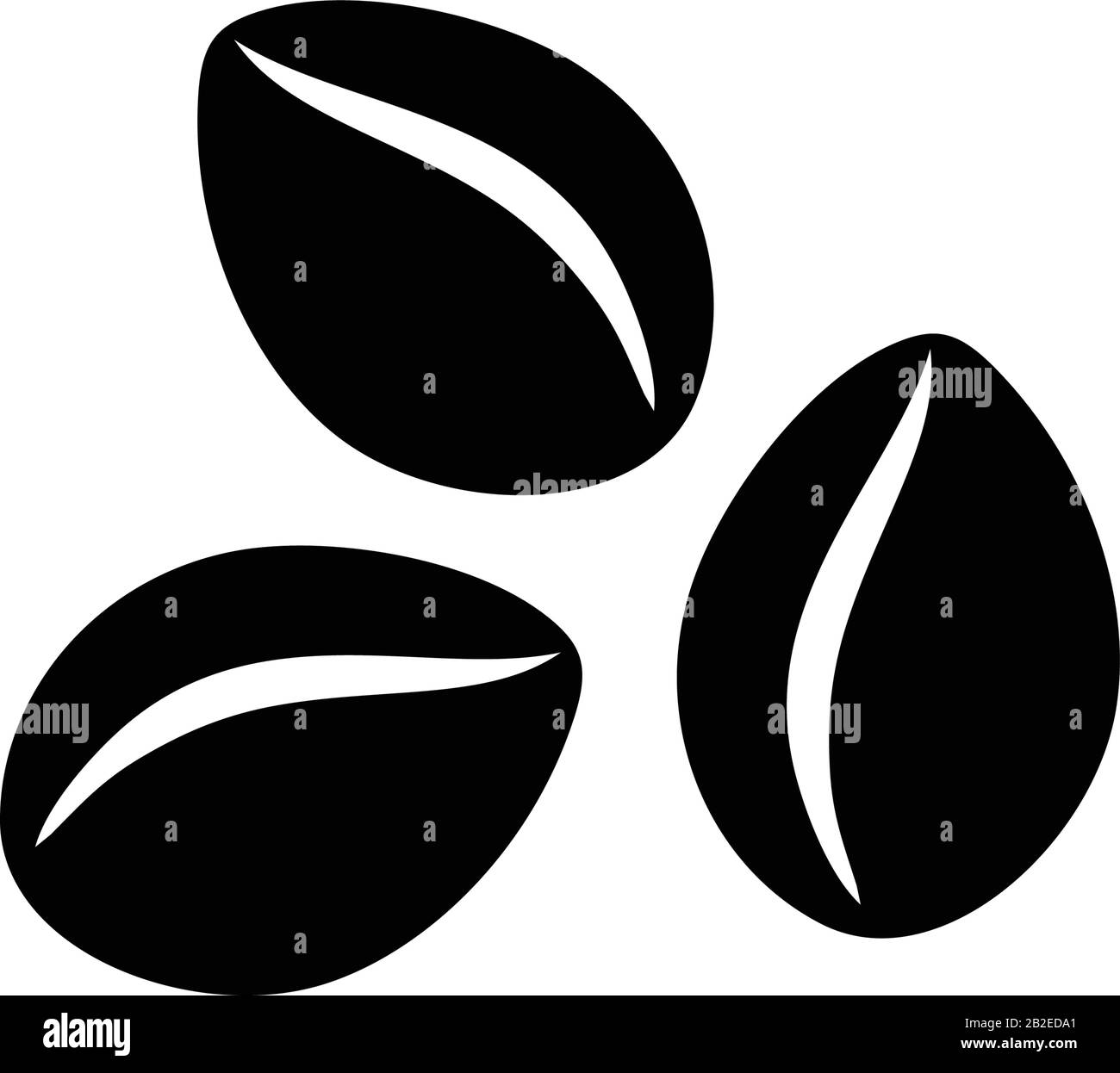 Coffee beans icon template black color editable. Coffee beans icon ...