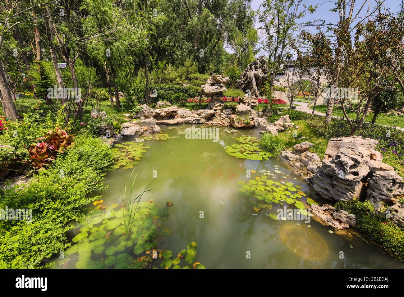 Traditional Chinese City Garden Park in Beijing Stock Photo - Alamy