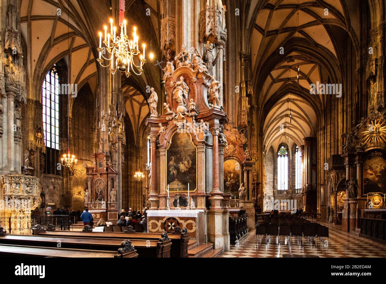 The Interior Of St Stephen s Cathedral Situated In The Centre Of Vienna The Interior Of St Stephen s Cathedral Situated In The Centre Of Vienna