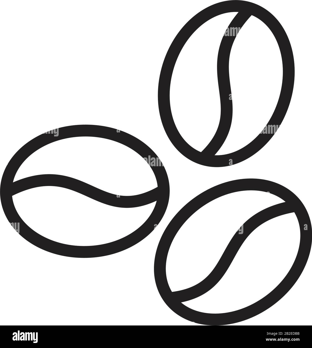 Coffee beans icon template black color editable. Coffee beans icon ...