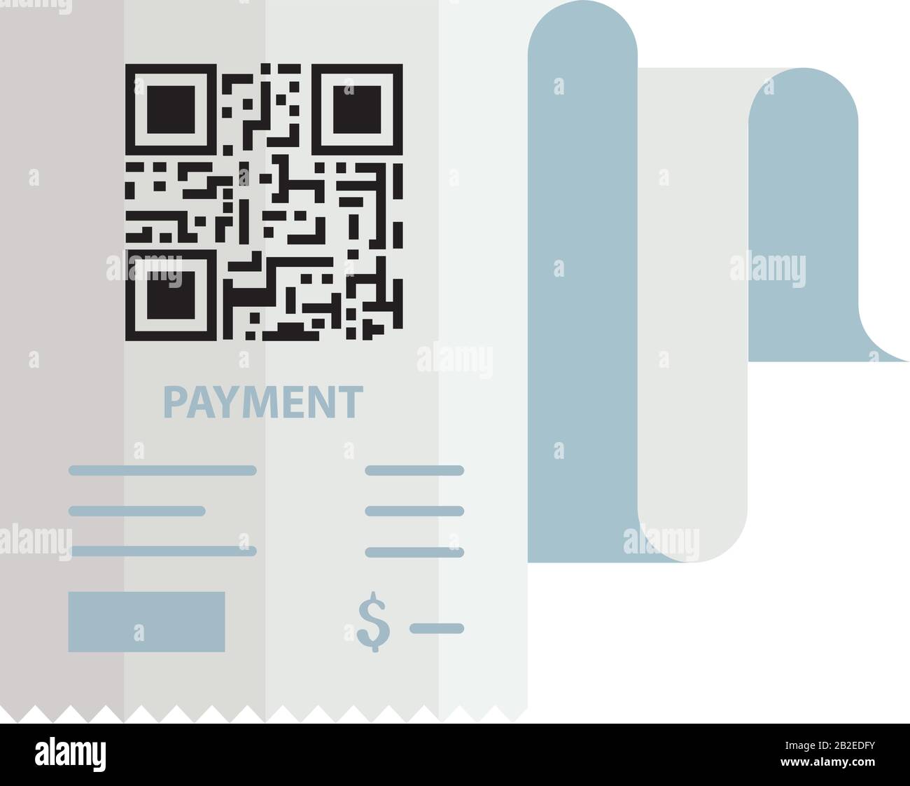 qr code receipt paper vector design Stock Vector Image & Art - Alamy