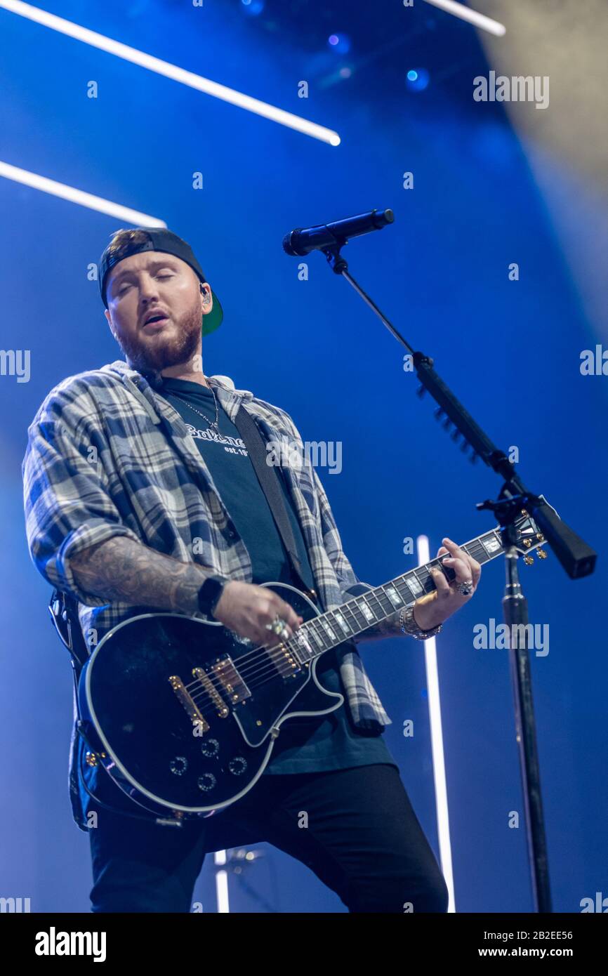 English singer and songwriter James Arthur performs live on stage ...