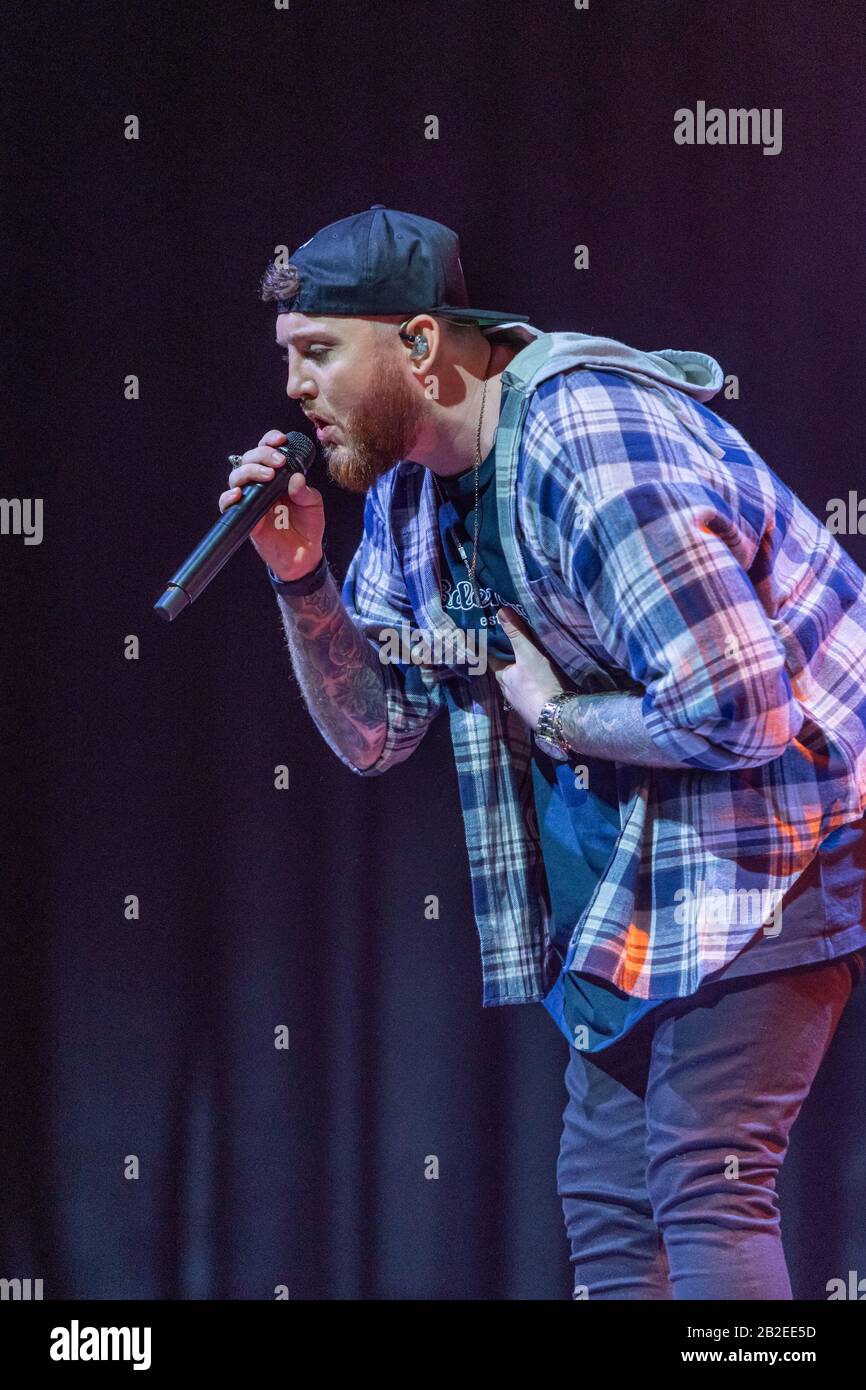 English singer and songwriter James Arthur performs live on stage ...