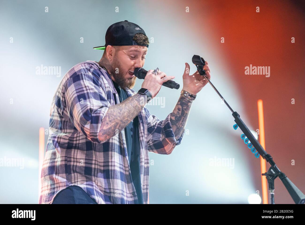 English singer and songwriter James Arthur performs live on stage ...
