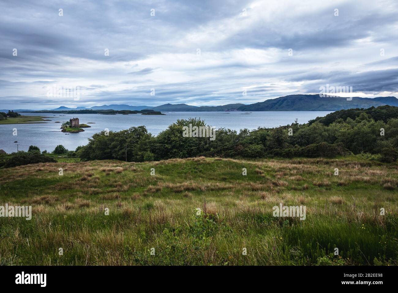 Ancient Scottish medieval buildings and beautiful landscape of ...