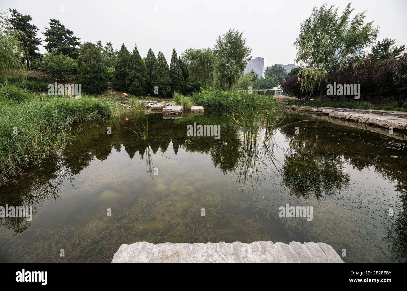 Traditional Chinese City Garden Park in Beijing Stock Photo - Alamy