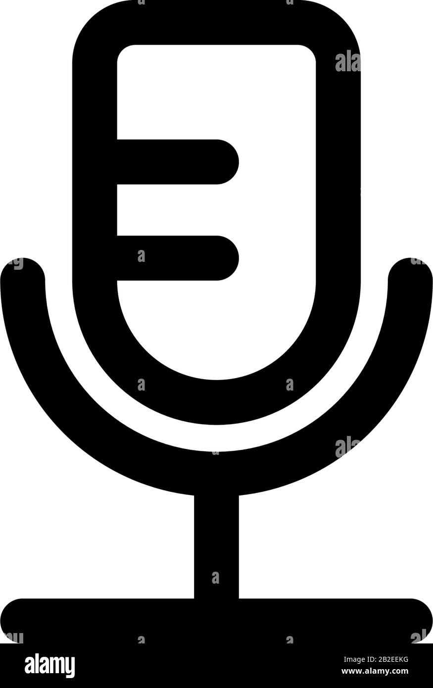 Simple vector template podcast Black and White Stock Photos & Images ...