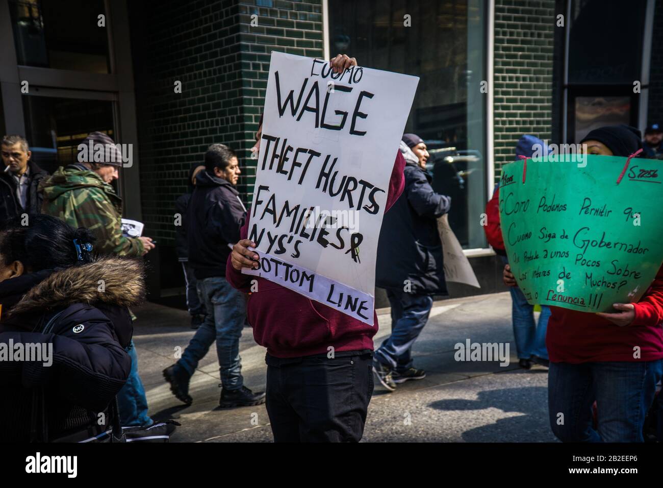 Workers against wage theft protest Gov. Cuomo for failing to act of ...