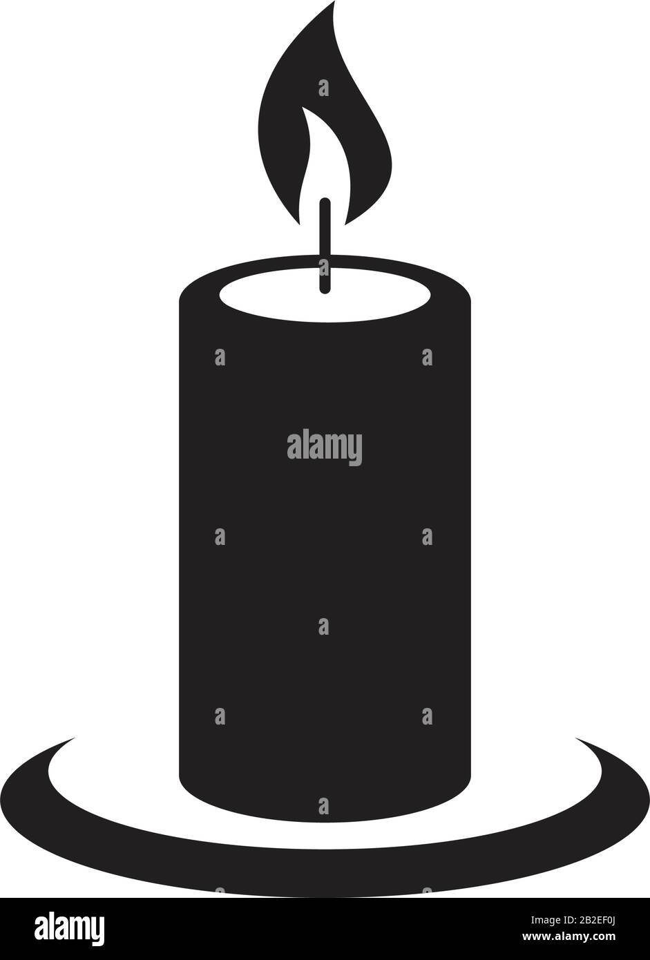Candle Vector Black