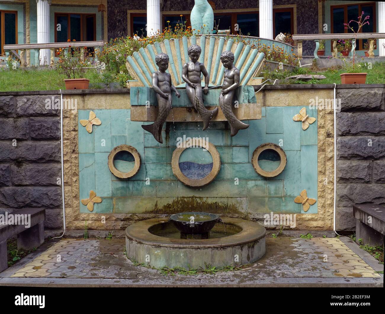 Fountain water in Vank Karabakh Stock Photo - Alamy