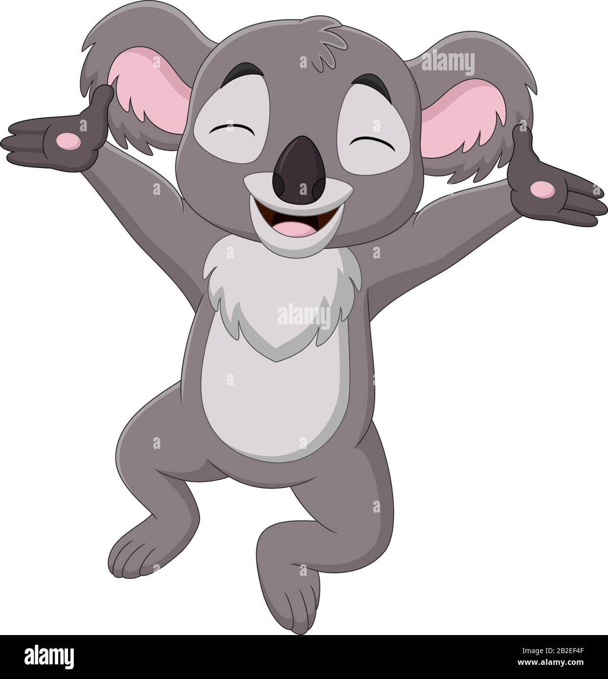 Cartoon happy koala on white background Stock Vector Image & Art - Alamy