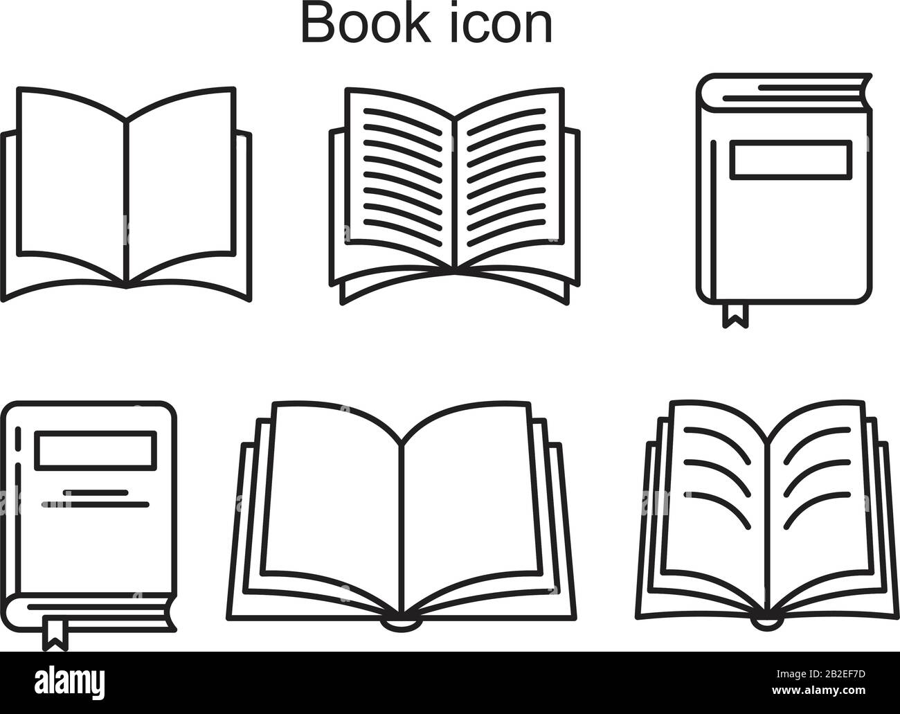 Book icon template black color editable. Book icon symbol Flat vector ...