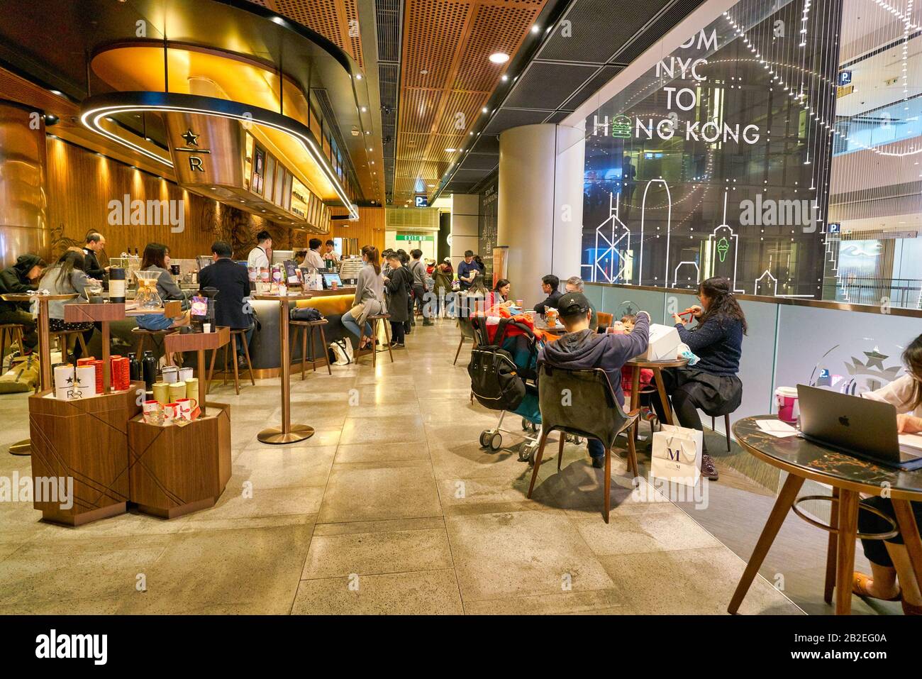 HONG KONG, CHINA - JANUARY 22, 2019: interior shot of Starbucks Coffee ...
