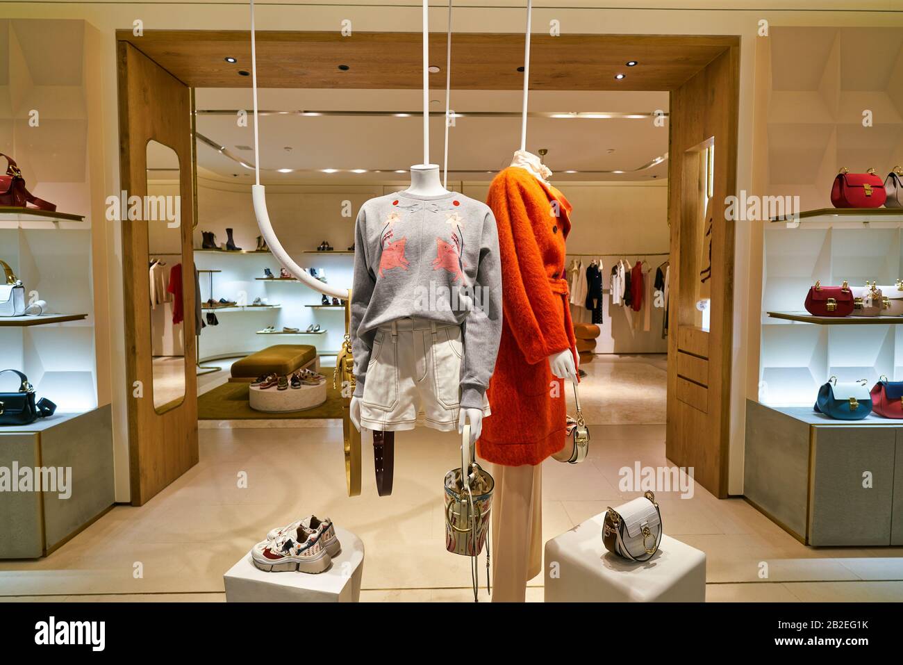 HONG KONG, CHINA - CIRCA JANUARY, 2019: interior shot of Chloe store at ...