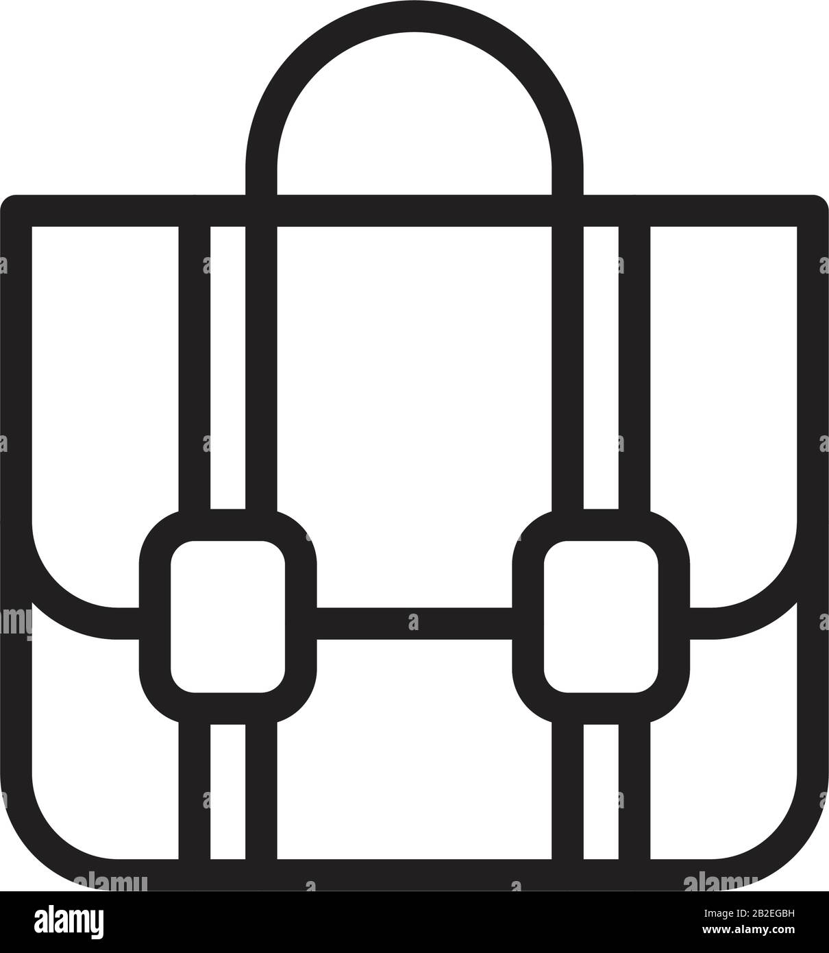 Bag icon template black color editable. Bag icon symbol Flat vector ...