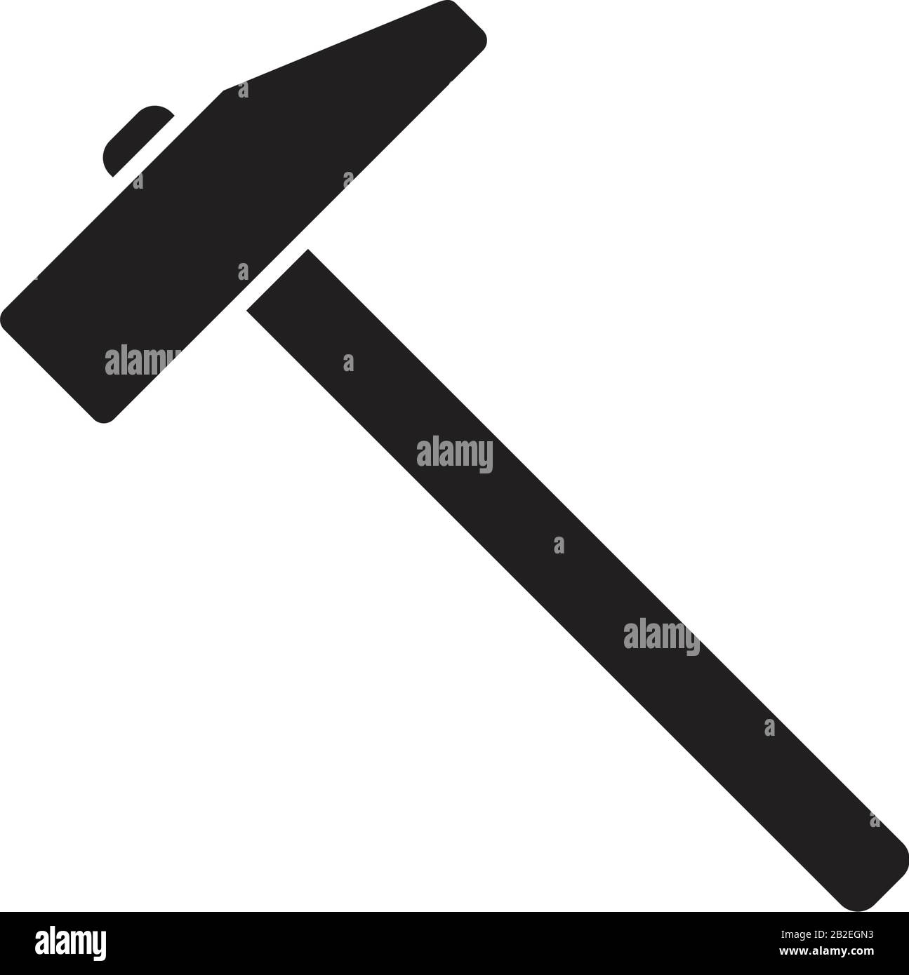 Hammer icon template black color editable. Hammer icon symbol Flat ...