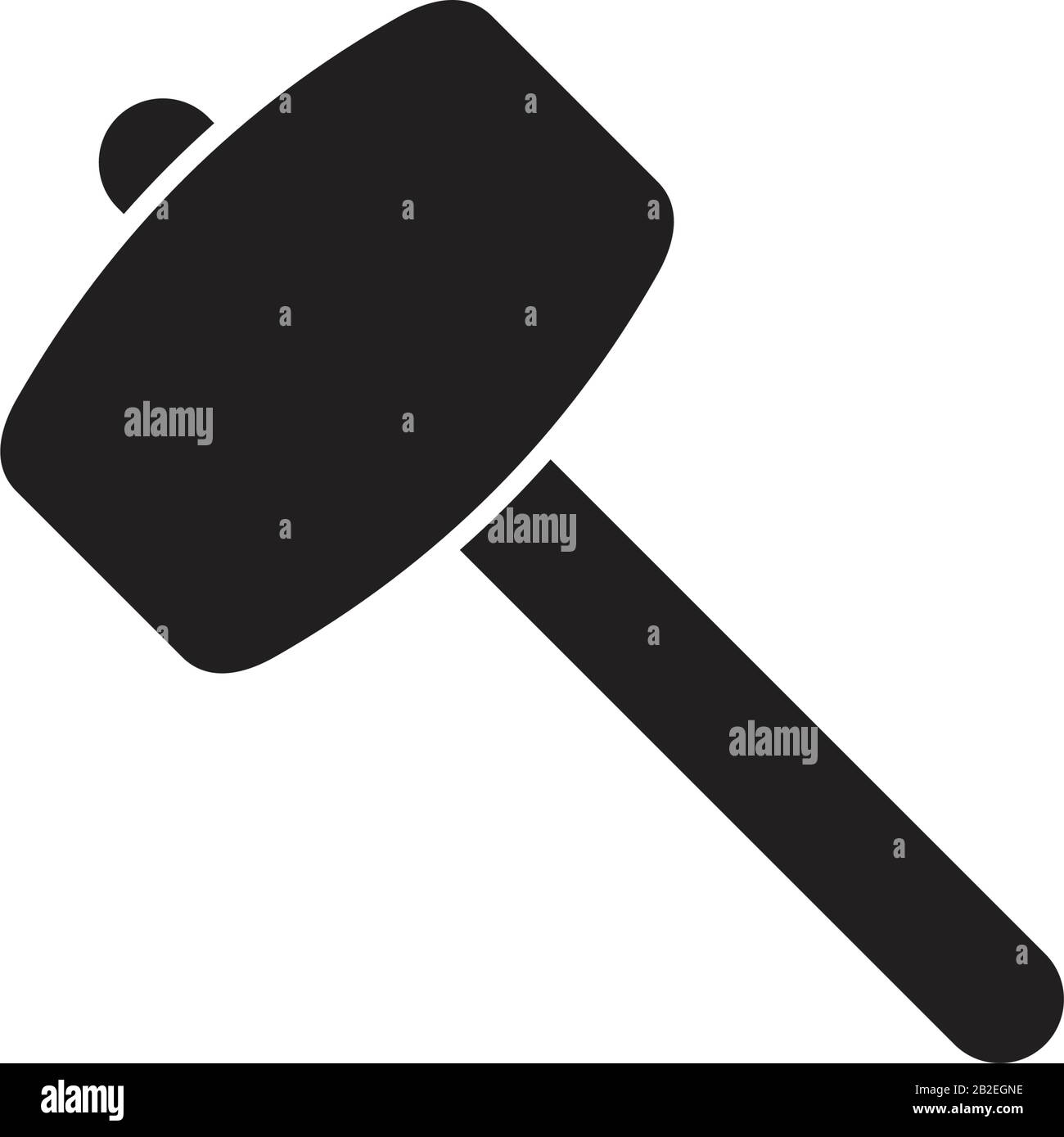 Hammer icon template black color editable. Hammer icon symbol Flat ...