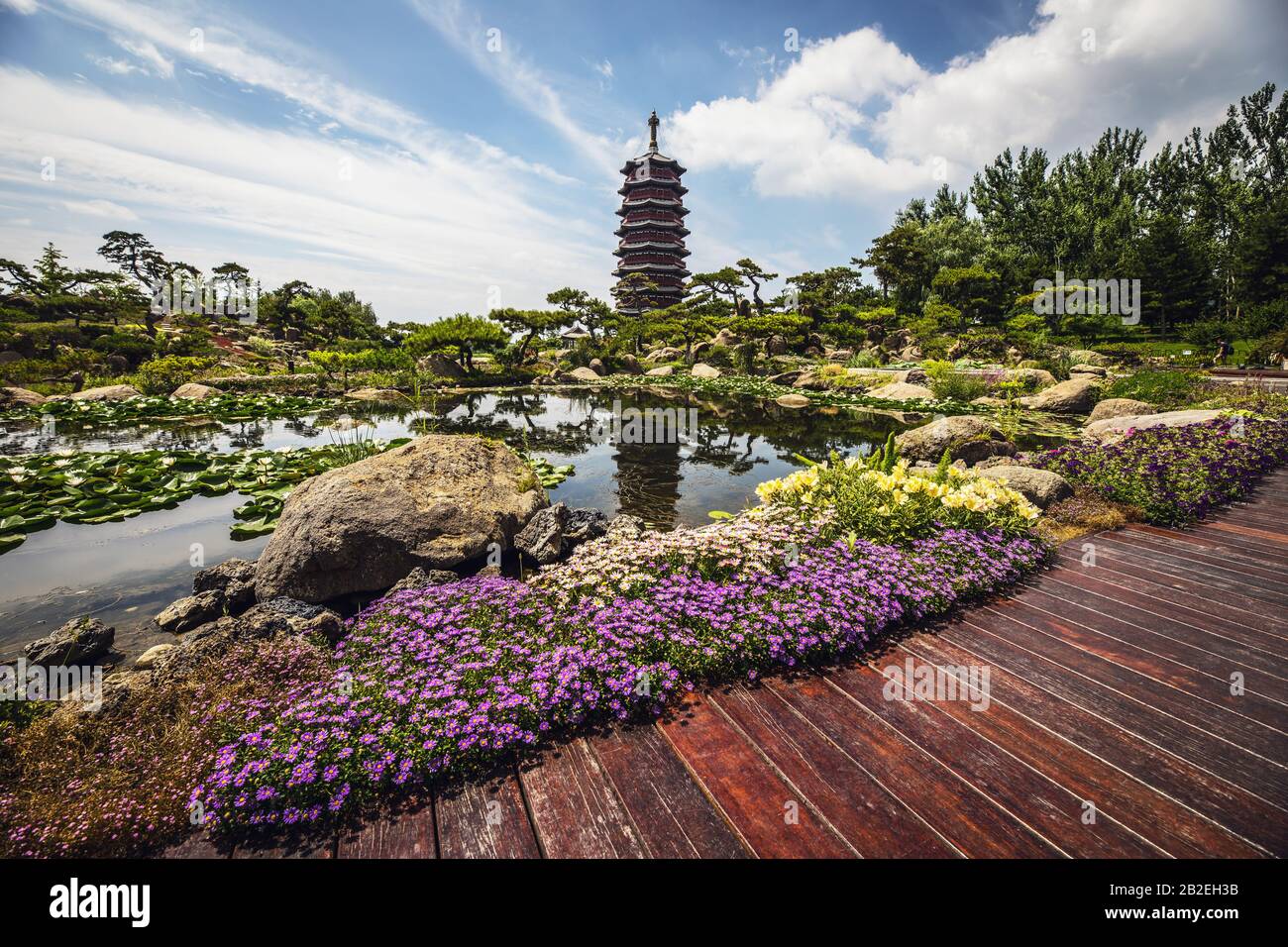 Traditional Chinese City Garden Park close-up photo Stock Photo - Alamy