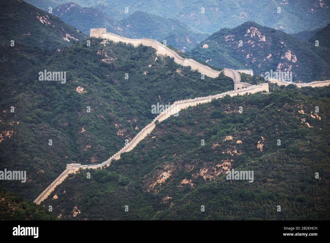 Mountain view from the Great Wall of China Stock Photo - Alamy