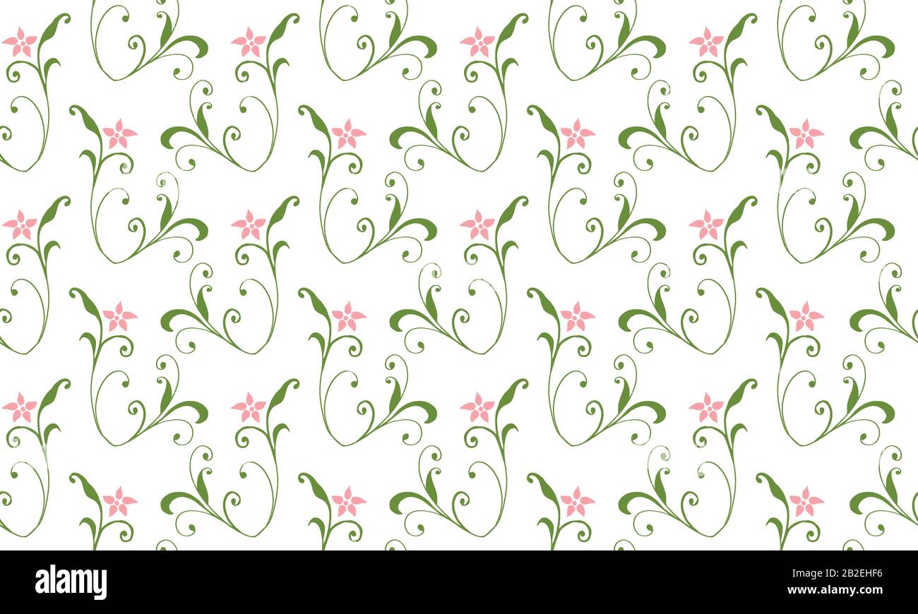 Beautiful Botanical leaf, with seamless floral pattern background ...