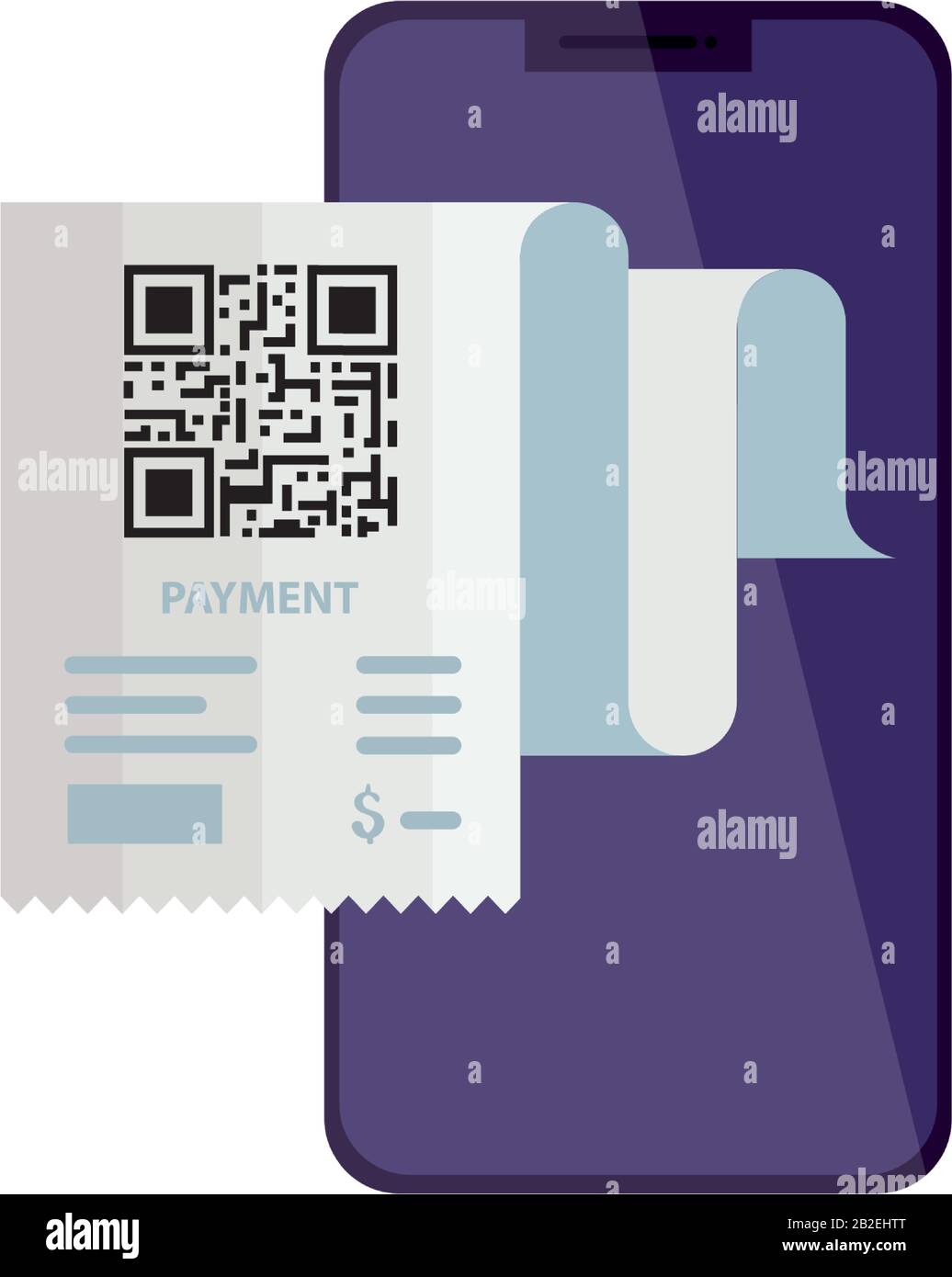 qr code paper and smartphone vector design Stock Vector Image & Art - Alamy