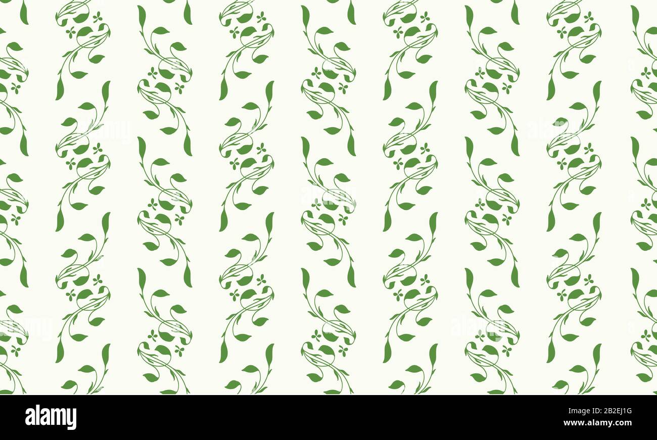 Simple leaf pattern background for Botanical leaf with floral decor ...