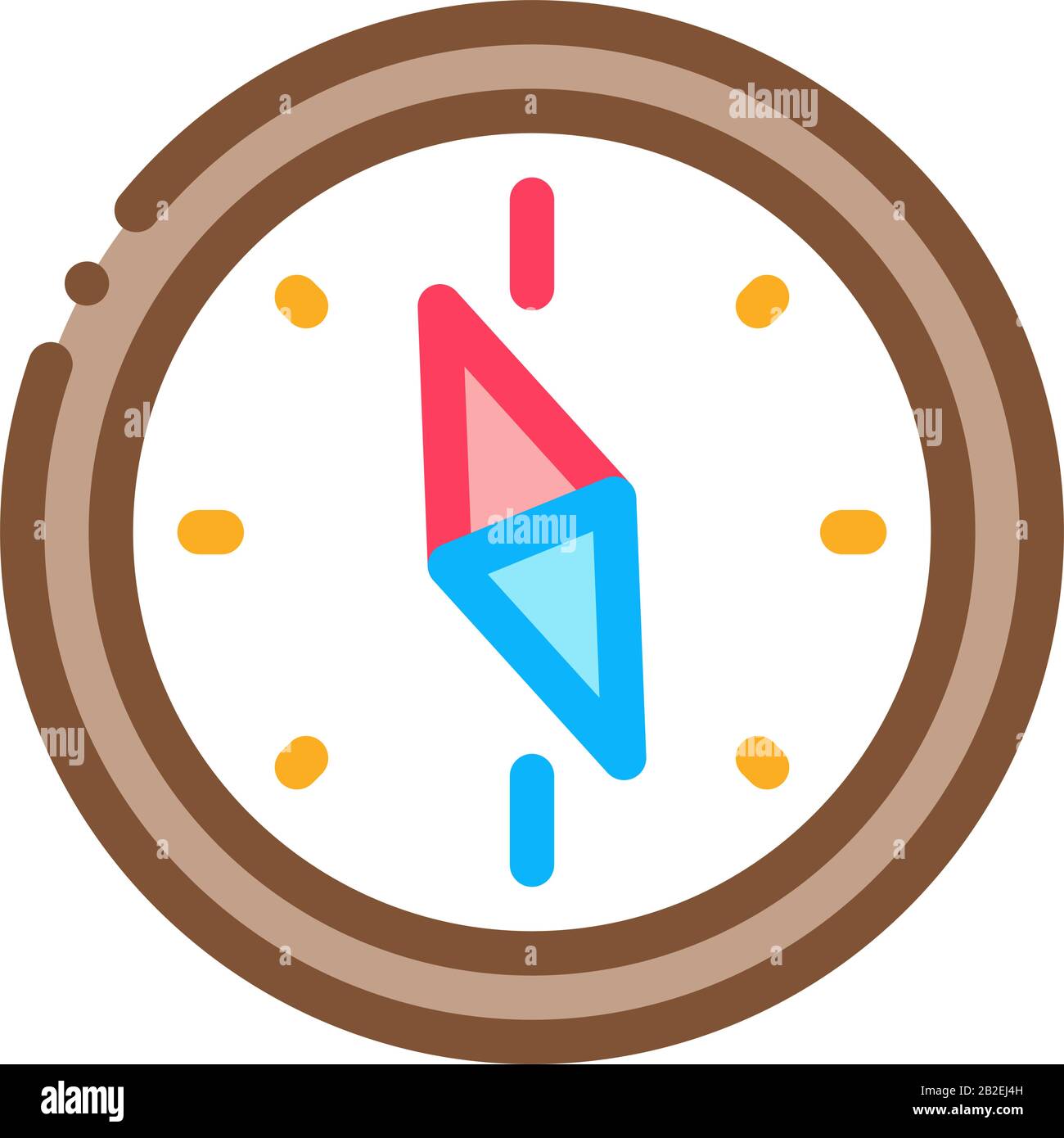 Navigational Compass Tool Icon Thin Line Vector Stock Vector Image ...